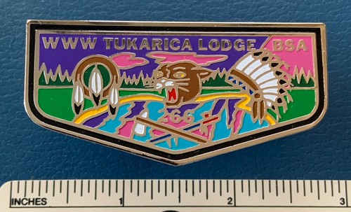 NOS OA TUKARICA LODGE 266 Order of the Arrow NECKERCHIEF SLIDE WWW Flap ...