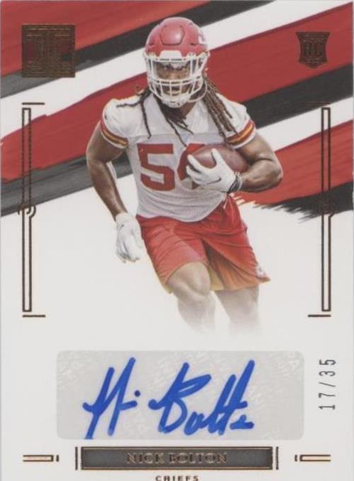 2021 Panini Impeccable - Rookie Autographs Nick Bolton #167 Bronze /35 ...