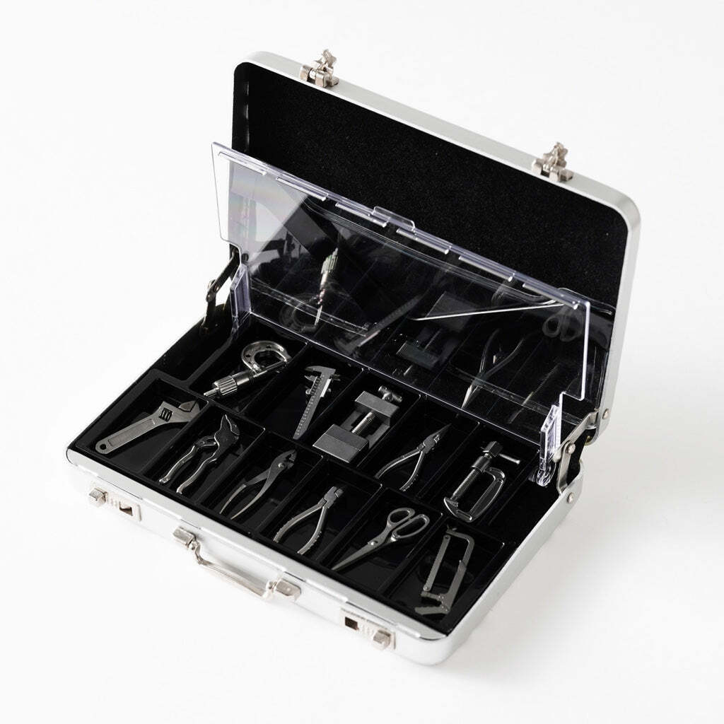 11 Types Micro Tool Set Miniature Collectibles Attache Case Dad Gift ...