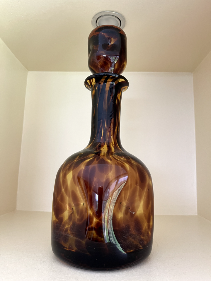 Vintage hand blown Tortoise Shell Decanter | eBay