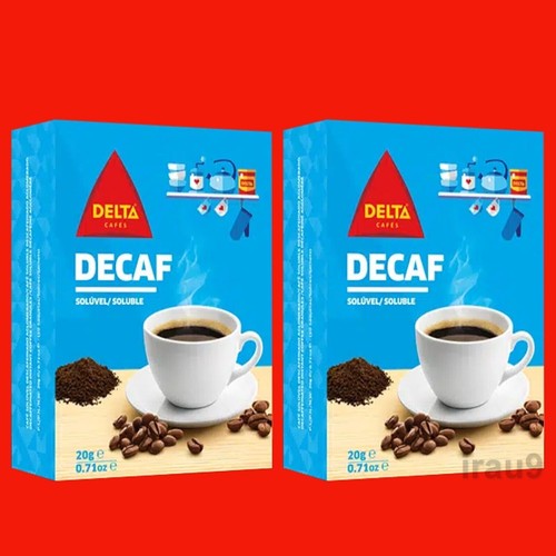 Café instantané Delta Decaf 20 sachets de 2 g chacun 2 boîtes ...