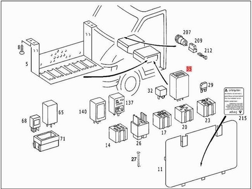 Genuine Relay Om601 MERCEDES Sprinter 903 W461 W463 W903 Bus SUV ...