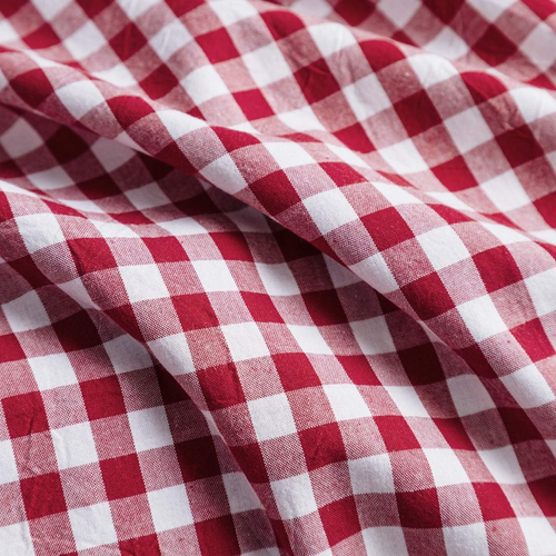 Red Gingham Duvet Cover King Size 100% Washed Cotton Vintage Plaid ...