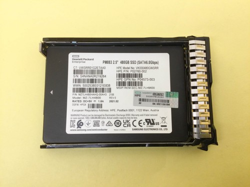 P18422-B21 HPE 480GB SATA 6G READ INTENSIVE SFF SC MV SSD w/Blank Tray ...