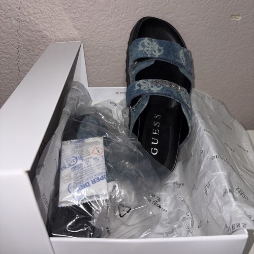 Woman's Sandals Guess Fabulon Sandal Size 5 M In Medium Blue NIB | eBay