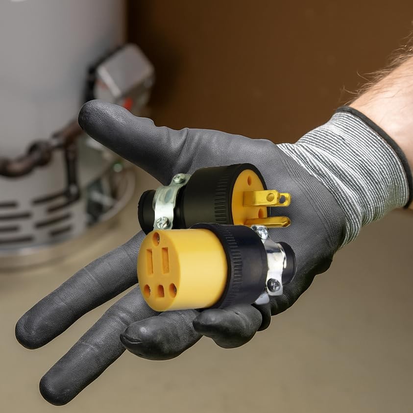 Heavy Duty Electrical Plug Replacement End – 15A, 125V Grounded 3-Prong ...