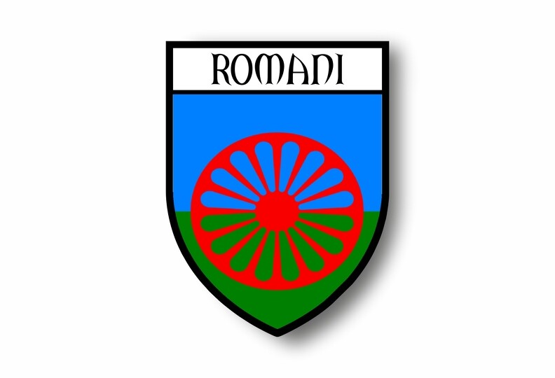 Romani Gypsies Roms Coat Of Arms City Flag Sticker Car Motorcycle
