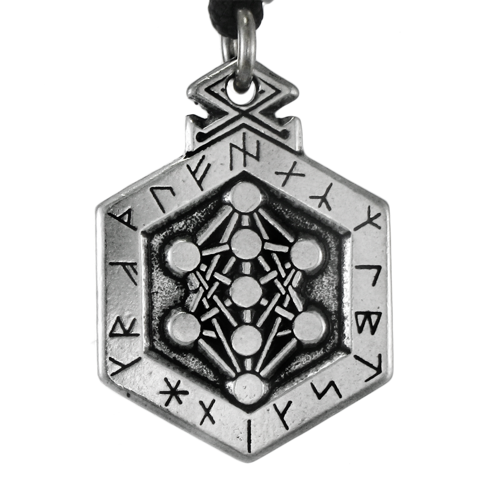 Armanen Runes Talisman Pendant Kabbalah Tree of Life Norse Jewelry ...