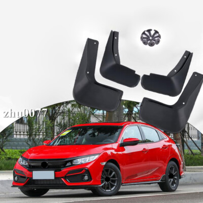 2017-21 For Honda Civic Hatchback Plastic Mud Flap Flaps Splash Guards ...