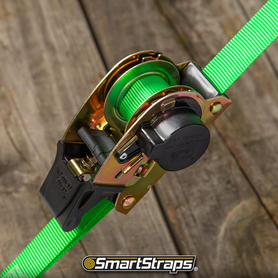 Retractable Ratchet Straps 4 Pack – Standard Duty, 1500 lb Break, 500 ...