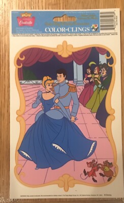 Disney Cinderella color clings Window Decorations Static Removable | eBay