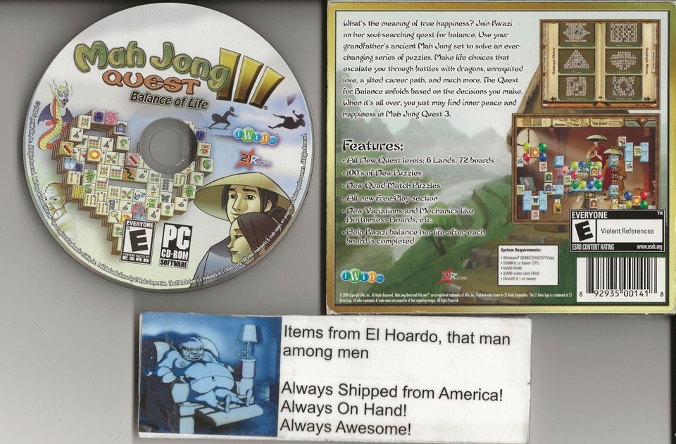 MahJong Quest III Balance Of Life PC CD-ROM Game Win 98/XP/Vista | eBay