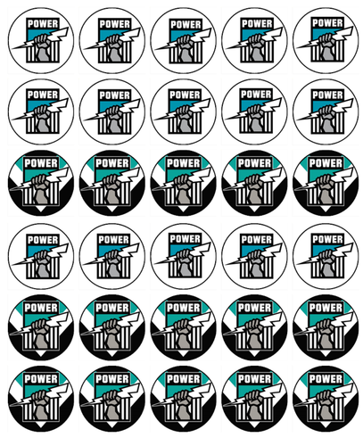 Football Port Power Cupcake Toppers Edible Wafer Cake Decorations (2 ...