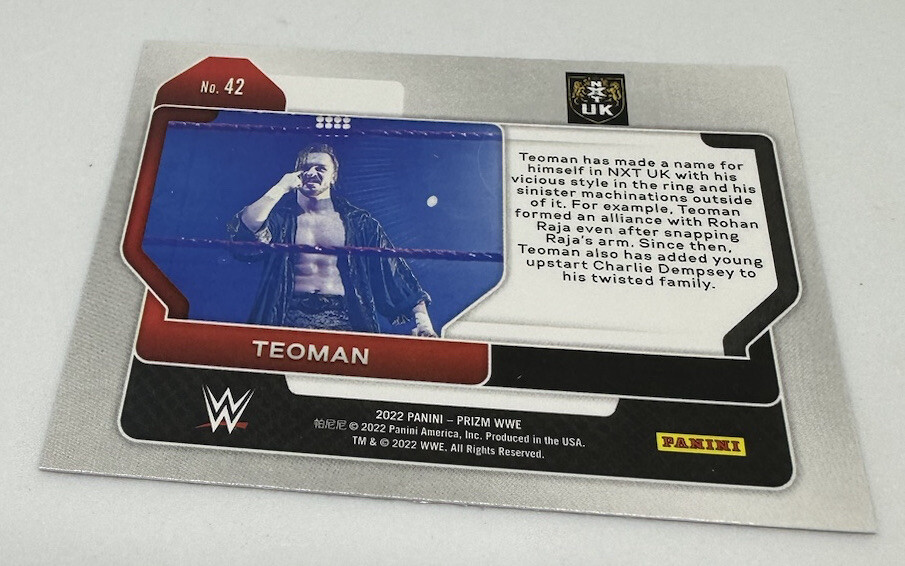 2022 Panini Prizm WWE Debut Edition #42 Teoman Rookie RC Wrestling ...