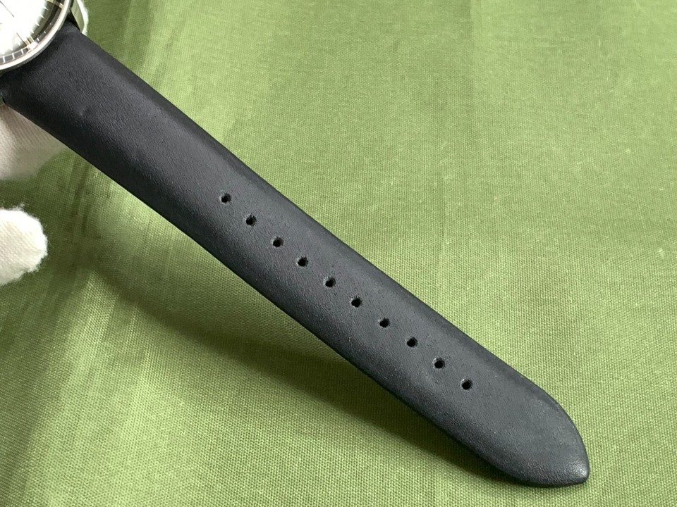 Emporio Armani AR0382 Black Dial Blue Black Leather Strap 5 Atm Men ...