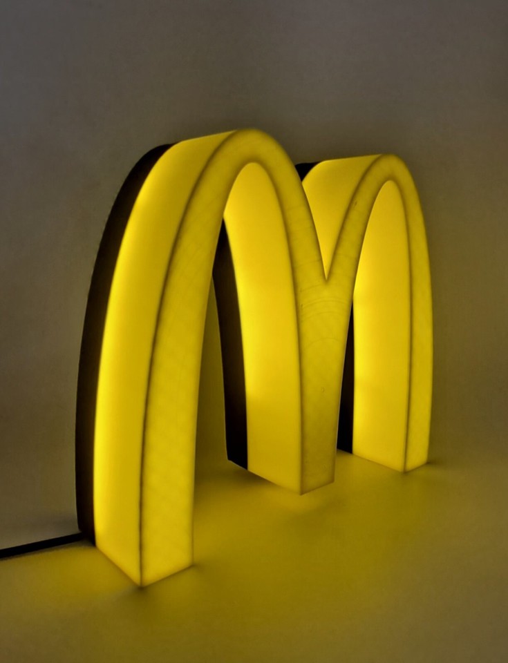 McDonald's LOGO Sign Desk Shelf Art Light Box USB Powered ON/OFF Switch ...