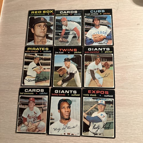 1971 topps baseball 65 Card Lot HOF Yazstremski Stargell Carlton ...