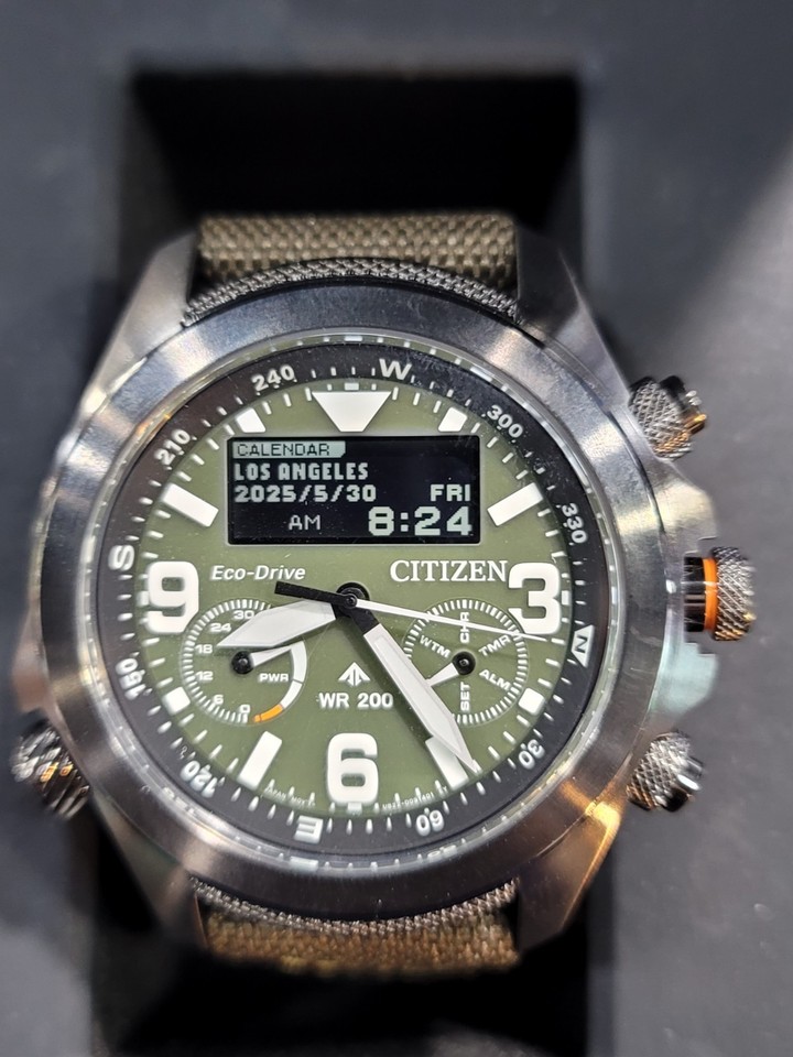 Citizen Promaster JV1005-02W Eco - Drive Combination 200M Polyester ...