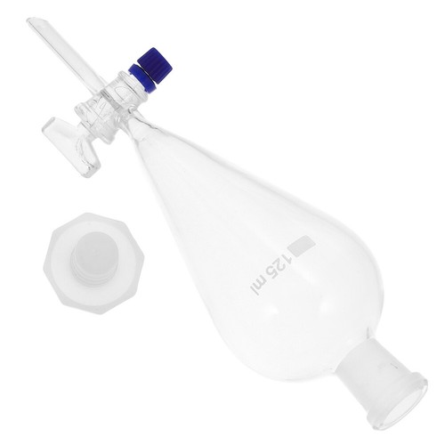 Borosilicate Glass Separatory Funnel lab funnels Separatory Flask 125ML ...