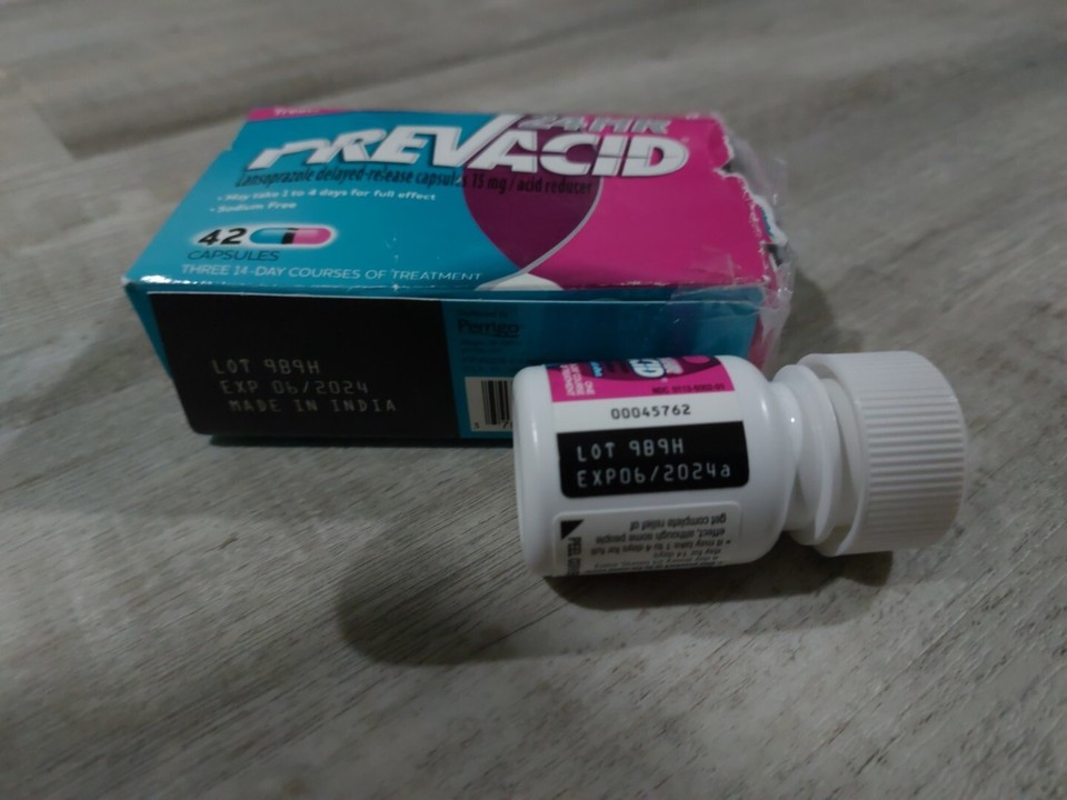 Prevacid 24HR Lansoprazole Acid Reducer Frequent Heartburn 42 Caps EXP6 ...