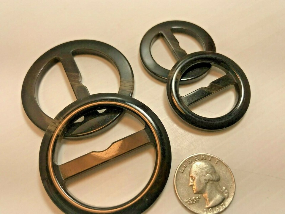 Round Belt Buckle Slider Tri glide DK Brown LT Brown, Navy, Gray ,Plum ...