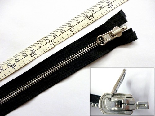 Zip,Zipper,Reversible,Flip Over,Open End,Metal YKK,Black, 24,26,30", 60 ...