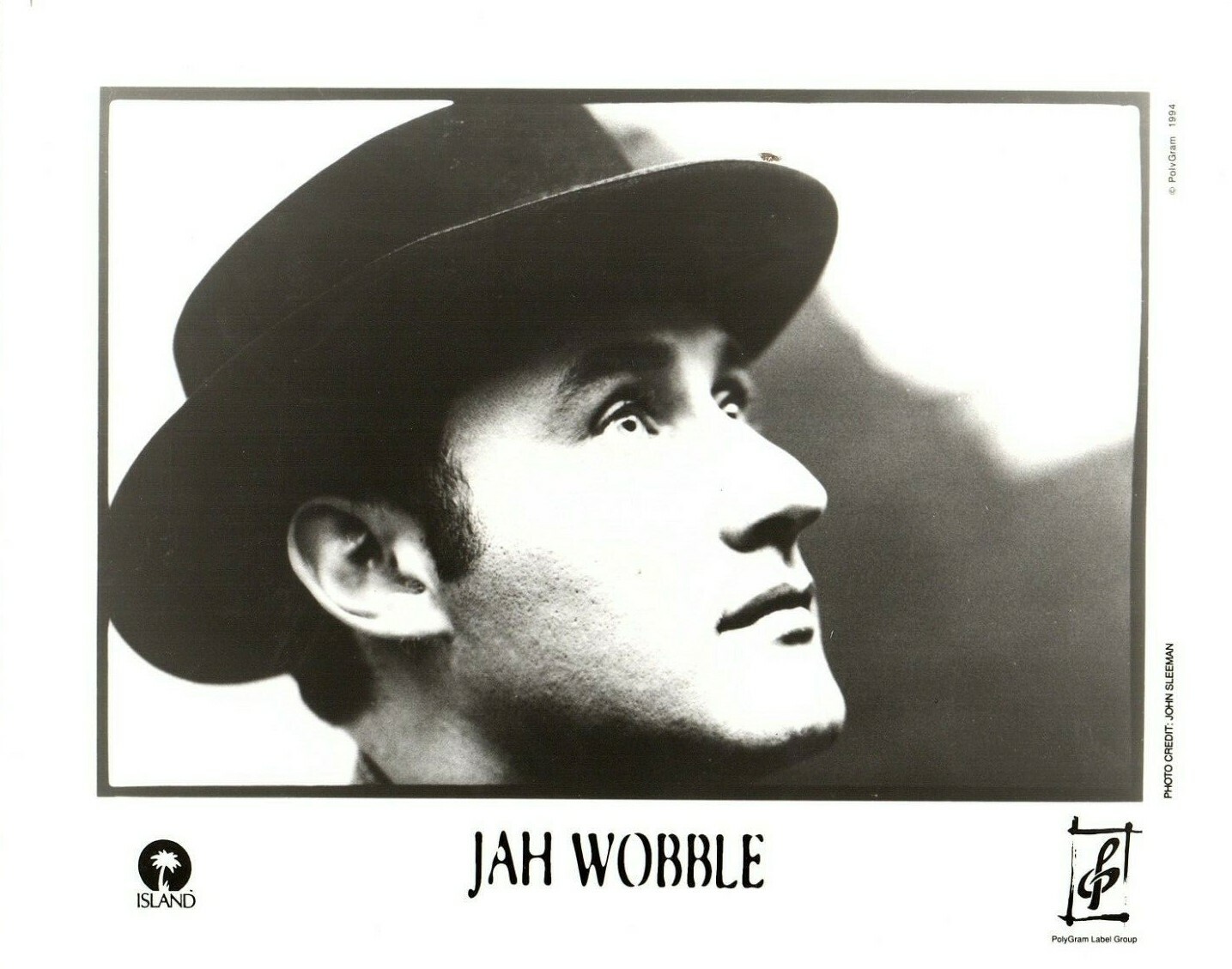 JAH WOBBLE PROMO PHOTO 8X10 Public Image Limited PIL Bass PLayer Heaven ...