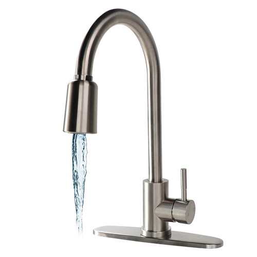 Empire Faucet Touchless Kitchen Faucet - Silver Motion Sensor Kitchen ...