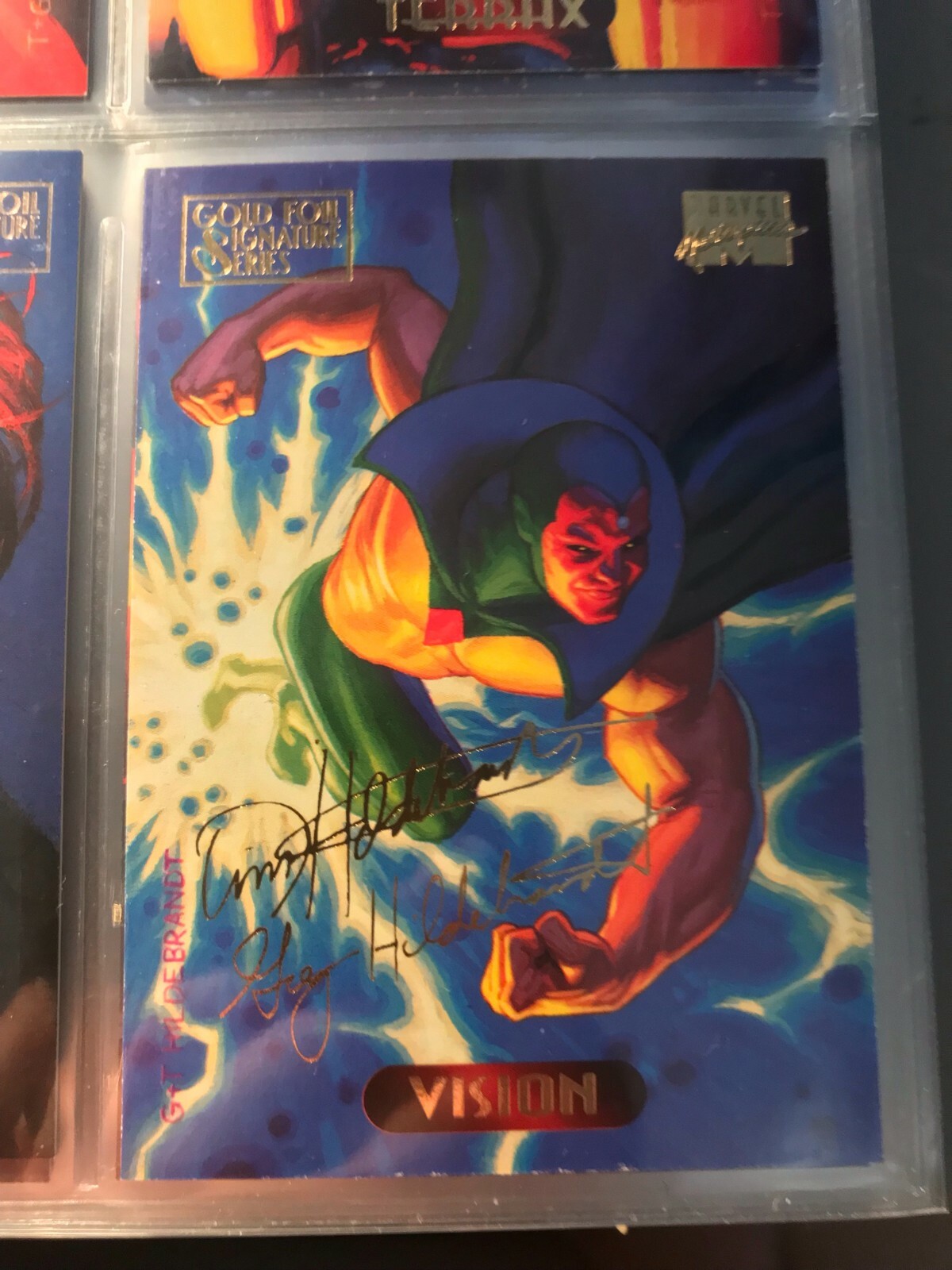 1994 Marvel Masterpieces Gold Foil Signatures Complete Your Set Choose ...