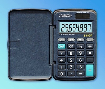 CONTROL COMPANY BIG DIGIT SOLAR POWERED POCKET CALCULATOR 6023 NEW | eBay