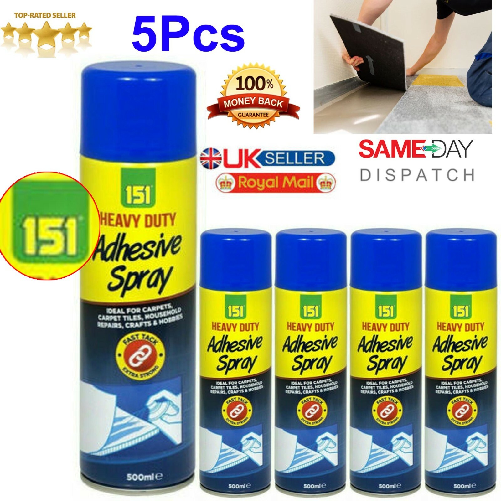 151 Heavy Duty Adhesive Spray Contact Glue Carpet Craft Household ...