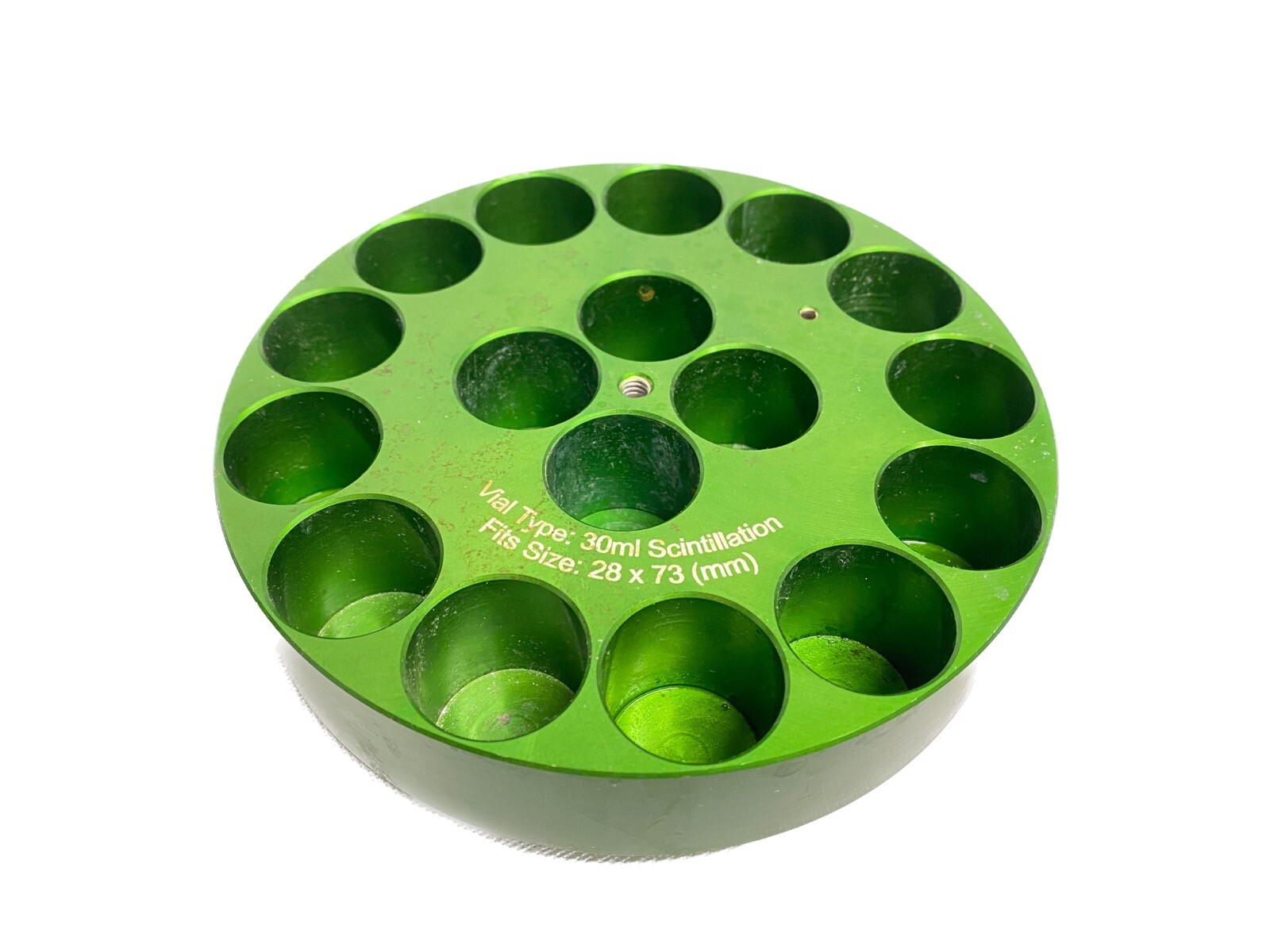 CHEMGLASS 30mL Aluminum Reaction Block for 135mm Circular Top Hot Plate ...