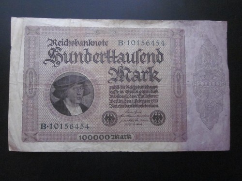 1923 Germany 100000 Mark Banknote Antique Collectible Large note | eBay