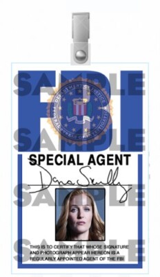 The X-Files revival series - Dana Scully cosplay I.D. Badge | eBay