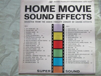 Home Movie Sound Effects Audio Fidelity #DFS 7018 Stereo 1963 | eBay
