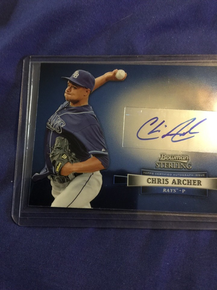 2012 Chris Archer Auto Autograph Bowman Sterling Signed Card Awesome ...