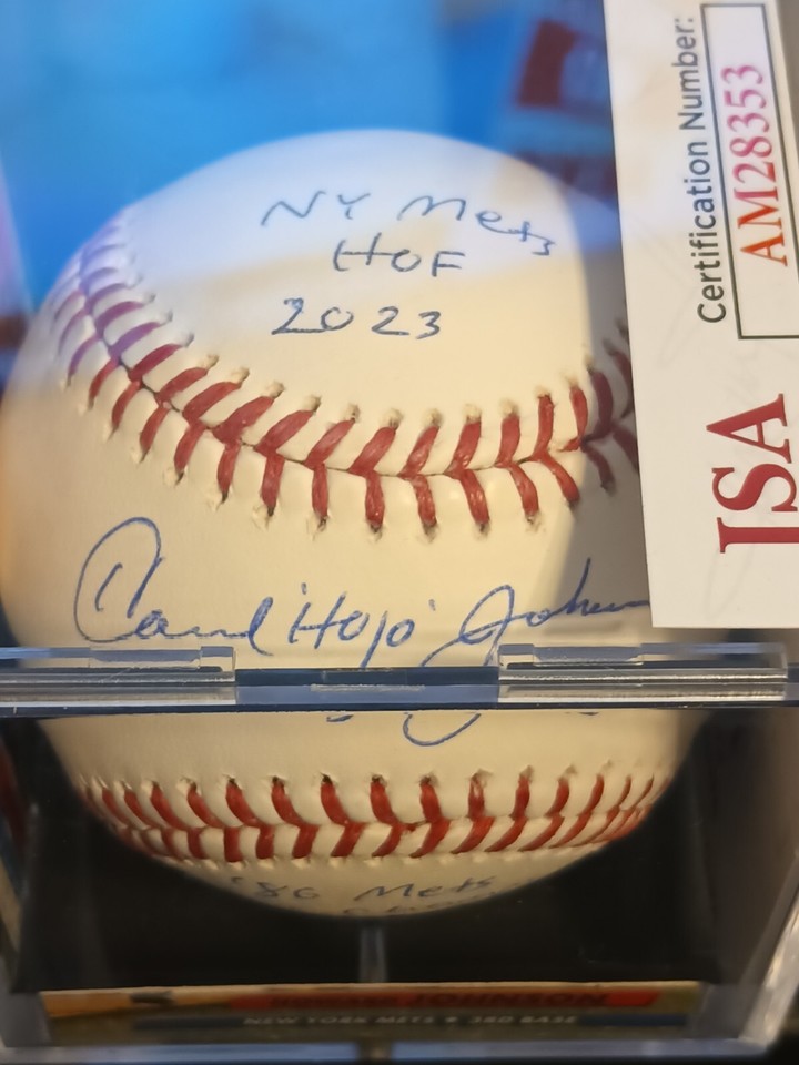 HOWARD “HoJo” JOHNSON-NY Mets (2x inscribed) Signed OML Baseball (JSA ...