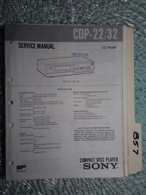Sony cdp-22 32 service manual original repair book stereo cd player | eBay