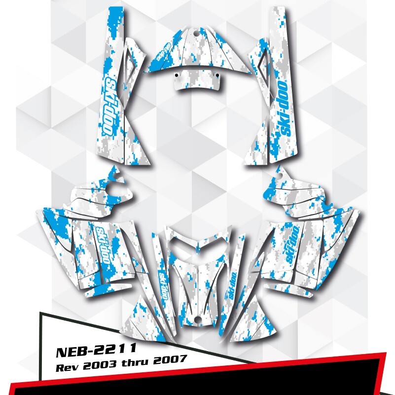 GRAPHIC DECALS STICKERS WRAP KIT FOR SKI-DOO REV MXZ SUMMIT GTX 03-07 ...