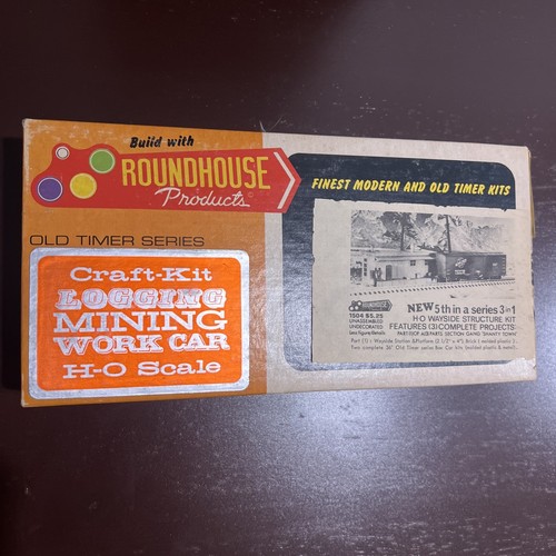 Roundhouse #1501 Logging/Mining Work Cars HO Scale — Sealed Parts, Orig ...