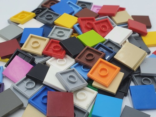 Lego Lot of 100+ Tile 2x2 Smooth Square Assorted Colors Random Bulk ...