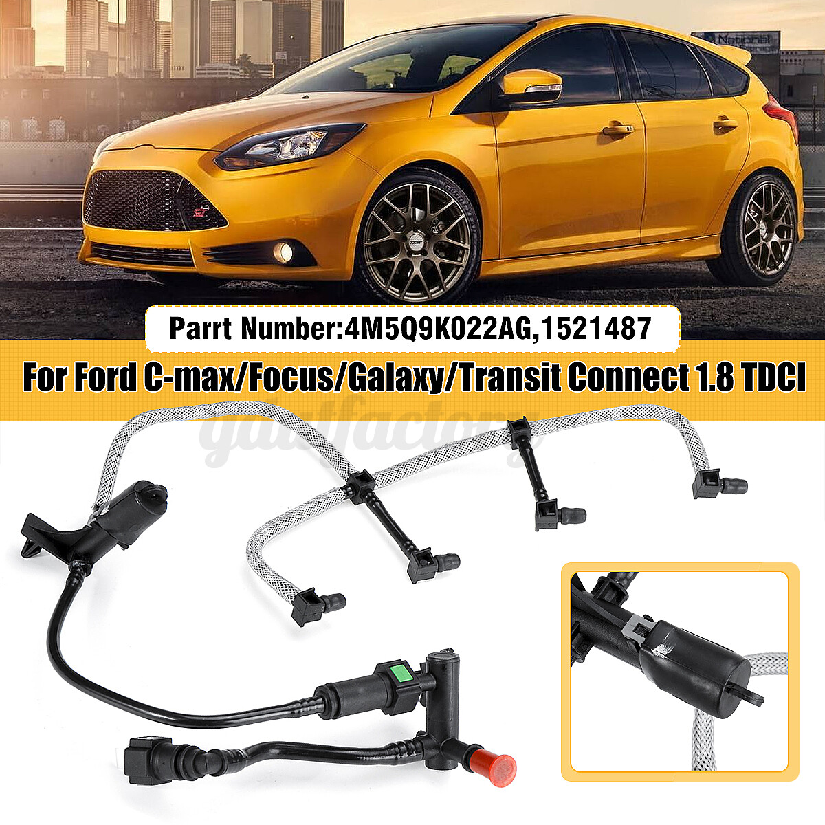DIESEL LEAK OFF FUEL PIPE SENSOR FOR FORD TRANSIT CONNECT 1.8 TDCI ...