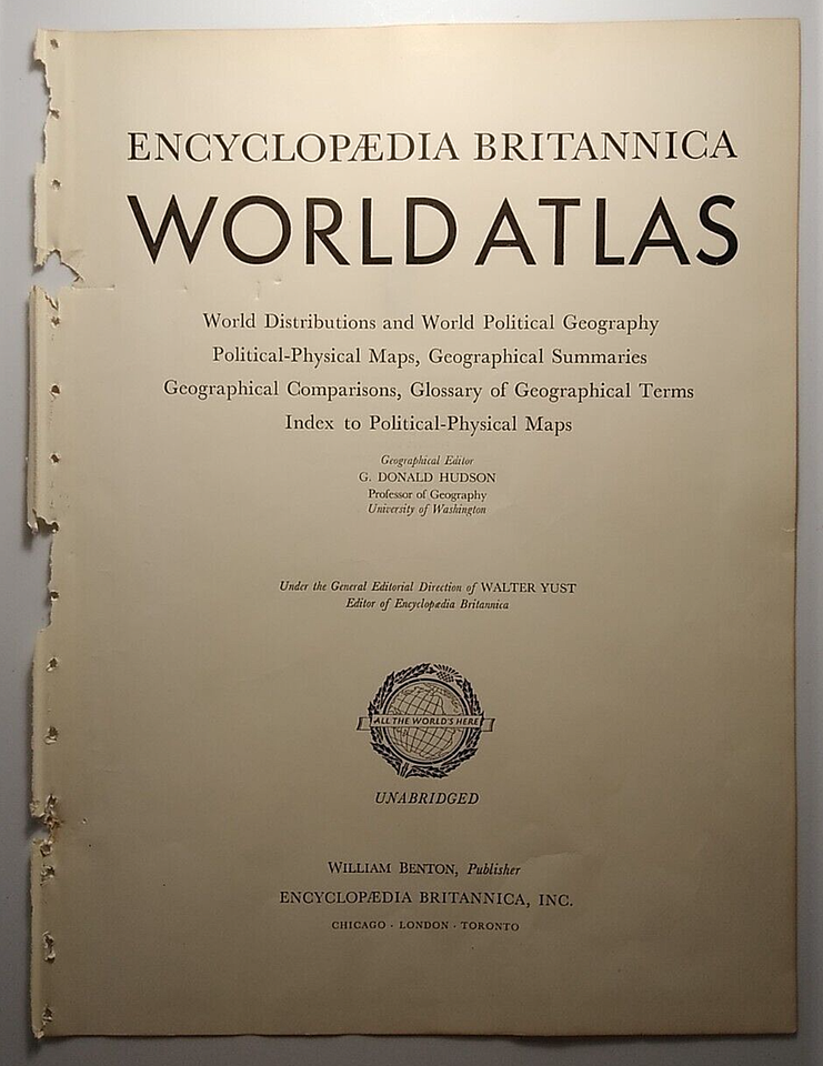 1957 Vintage OHIO Atlas Map Old Authentic Antique MCM Encyclopedia ...