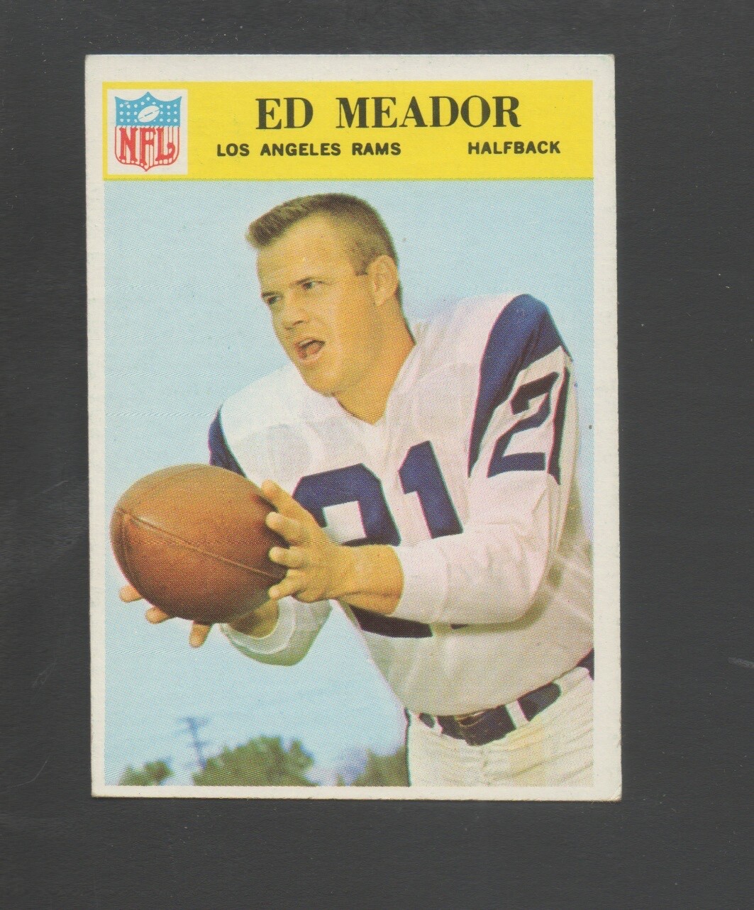 1966 Philadelphia Football Card #100 Ed Meador-Los Angeles Rams Vg Card ...