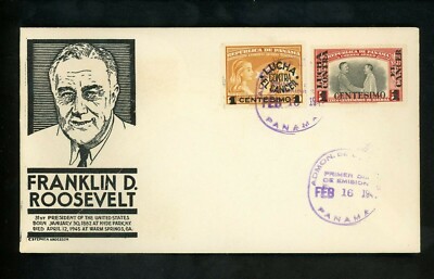 Postal History Panama #RA28-RA28 FDC Anderson FDR Roosevelt Cancer ...