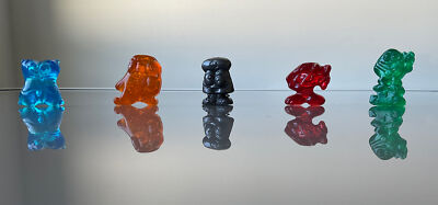 Knuckle Jacks Indoor Game Set Five 5 Collectable Gogo's in Drawstring ...