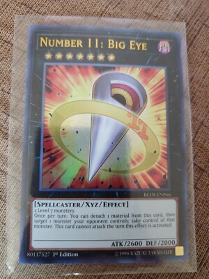 **NUMBER 11: BIG EYE ** BLLR-EN066 ULTRA RARE MINT FIRST EDITION YUGIOH ...