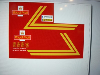 England Royal Mail Postal Van Decals 1:24 | eBay