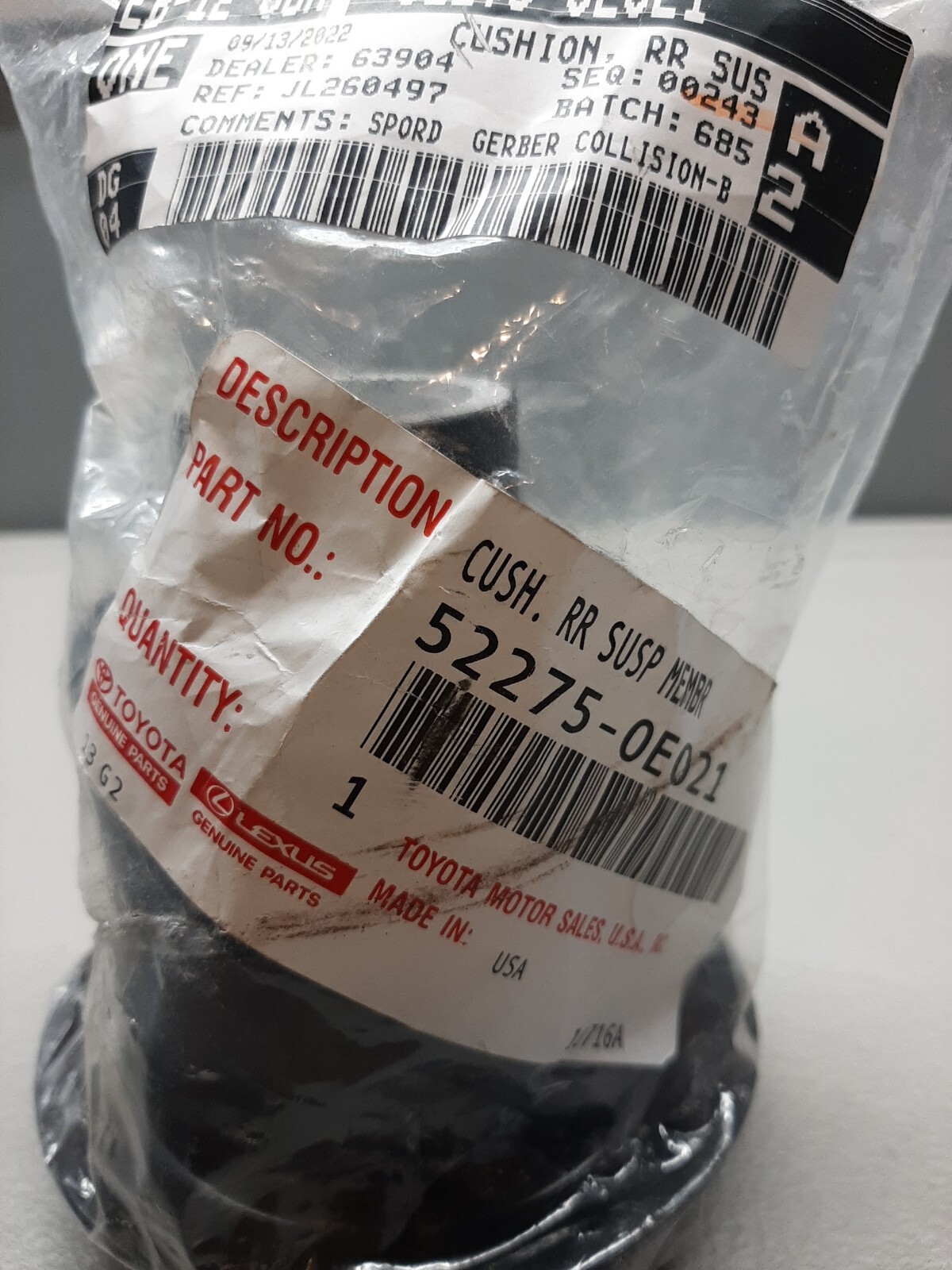 OEM Toyota Highlander 2014-19 LH Suspension Crossmember Insulator ...