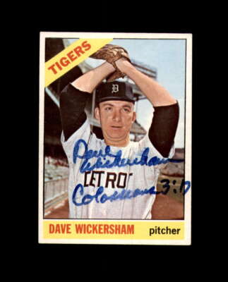 Dave Wickersham Signed 1966 Topps Detroit Tigers Autograph | eBay